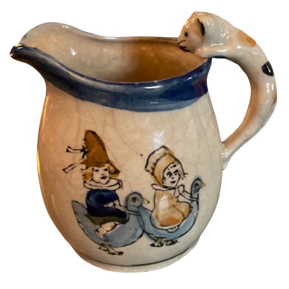 Unbranded | Art | Antique Pitcher Cat Stealing Cream Hand Painted Made ...